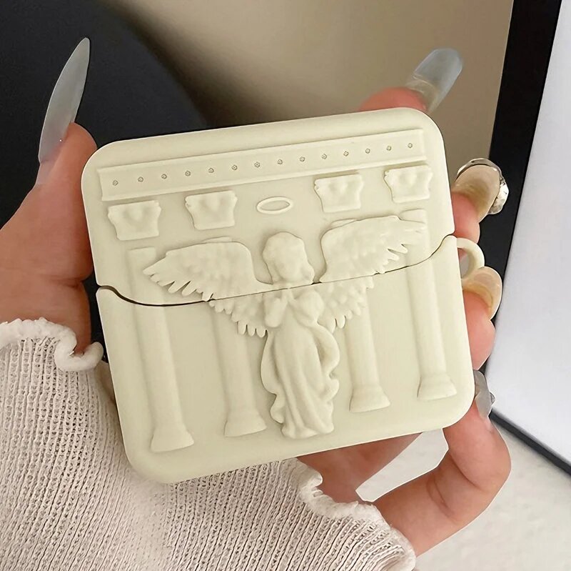 Новый чехол для Samsung Galaxy Buds3 Pro, мягкий милый защитный чехол Galaxy Buds3 Pro, противоударные чехлы для наушников с мультяшным ангелом