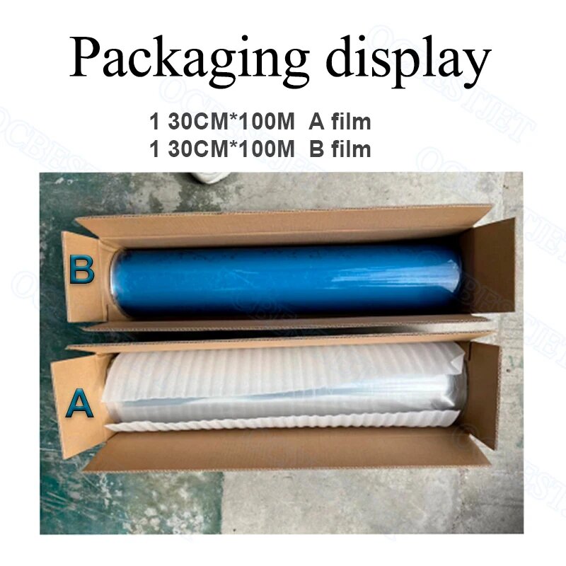 УФ DTF чернильная пленка A B 30 см * 100 м A3 A4 УФ-принтеры Водонепроницаемая трансферная УФ-пленка DTF L1800 L805 УФ-трансферная пленка переводная наклейка