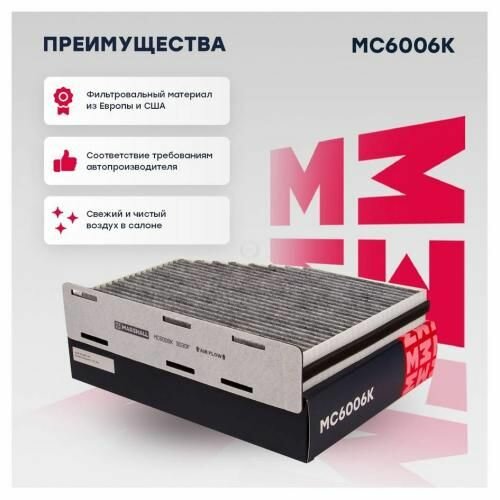 Mc6006k_фильтр салонный угольный! skoda octavia ii 04> vw Marshall MC6006K