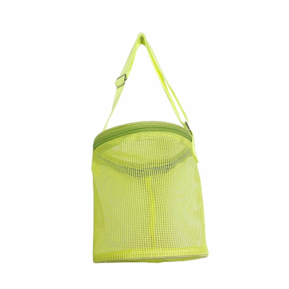 Детская сетчатая сумка для ракушек, пляжная, с молнией, для сокровищ, песочницы