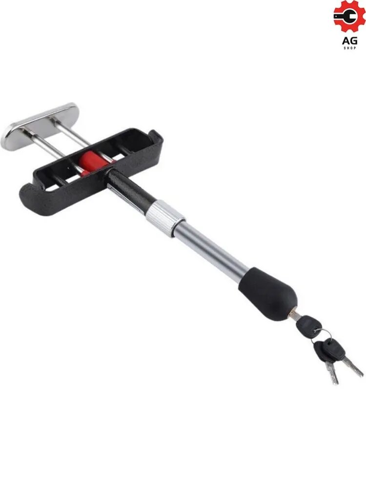 Автосигнализация AG shop, блокиратор педалей, противоугонный замок, изготовлен из нержавеющей стали, для легковых автомобилей, Черный, серебристый — фото 1