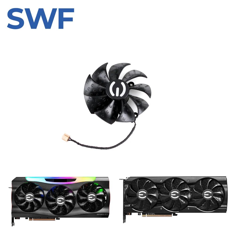 Новый 87-MM, PLD09220S12H, Замена вентилятора охлаждения для EVGA GeForce RTX 3070 3080 TI 3090 FTW3 XC3 ULTRA GAMING Вентилятор охлаждения видеокарты PLA09215S12H