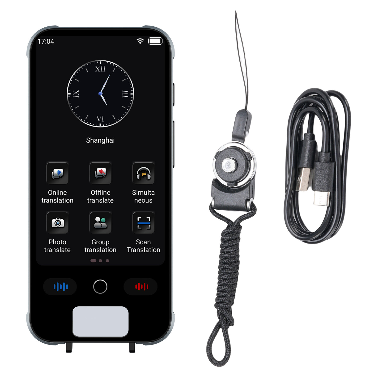 Портативный переводчик языков. Поддержка синхронного перевода на 148 языков. Голосовой перевод, фото- и текстовый перевод в реальном времени и в автономном режиме. 3,5-дюймовый сенсорный экран. Функция чата GPT. Бизнес-инструмент.