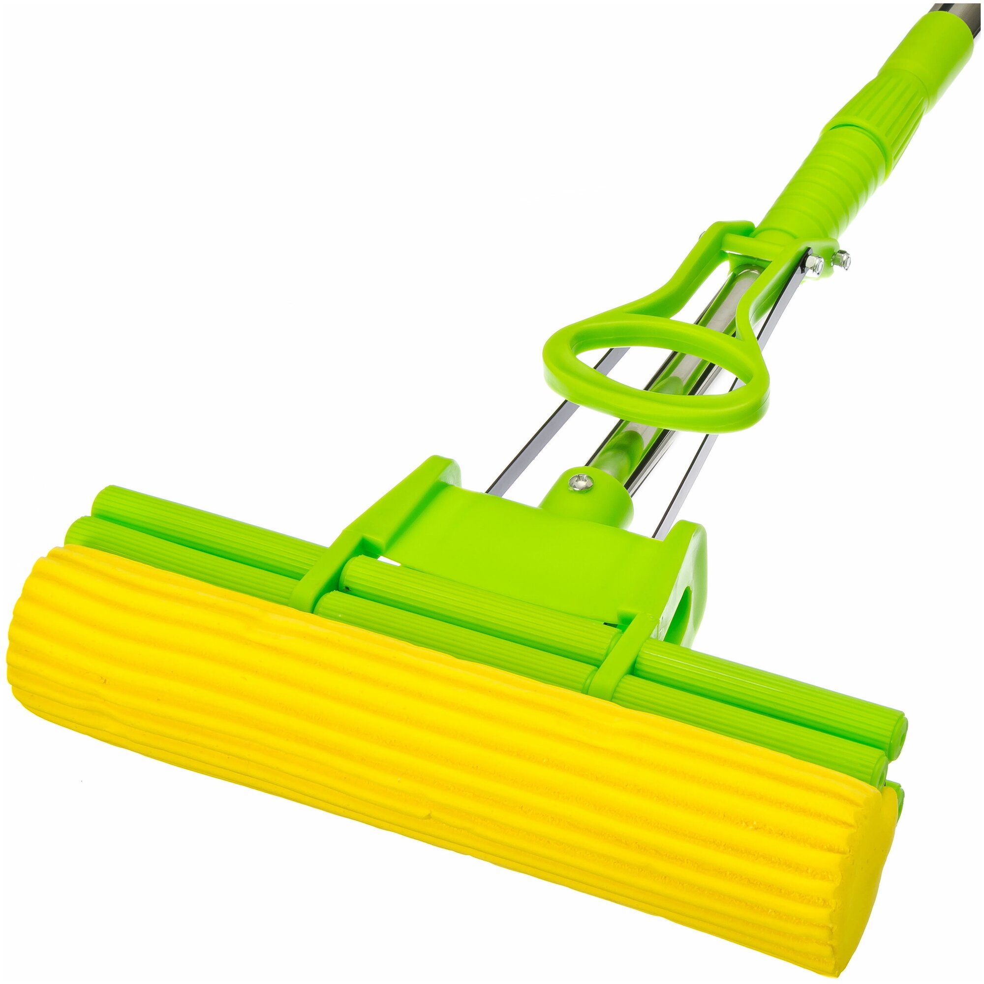 Швабра "ПВА", с двойным рядом роликов, телескопическая ручка, длина 110 см