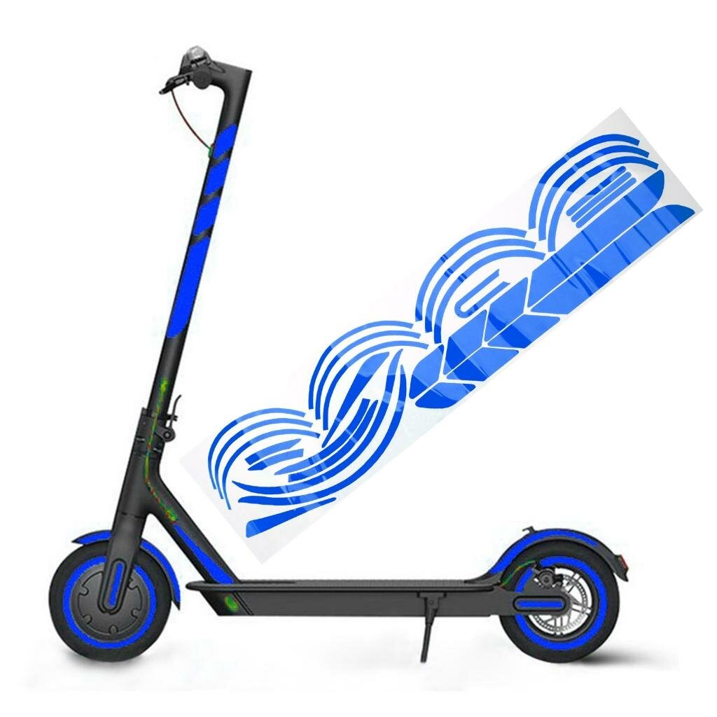 Светоотражающие наклейки для электросамоката, Синий