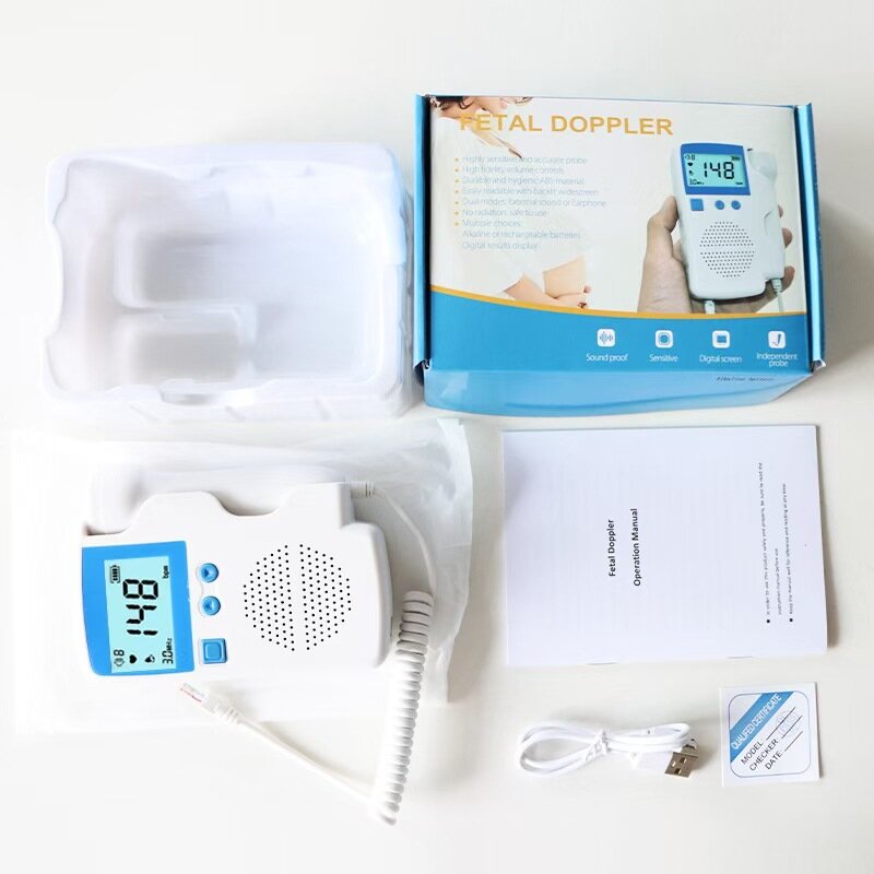 Монитор сердечного ритма плода, домашний доплер, движение плода, для беременных женщин, прослушивание сердечного ритма плода, портативный