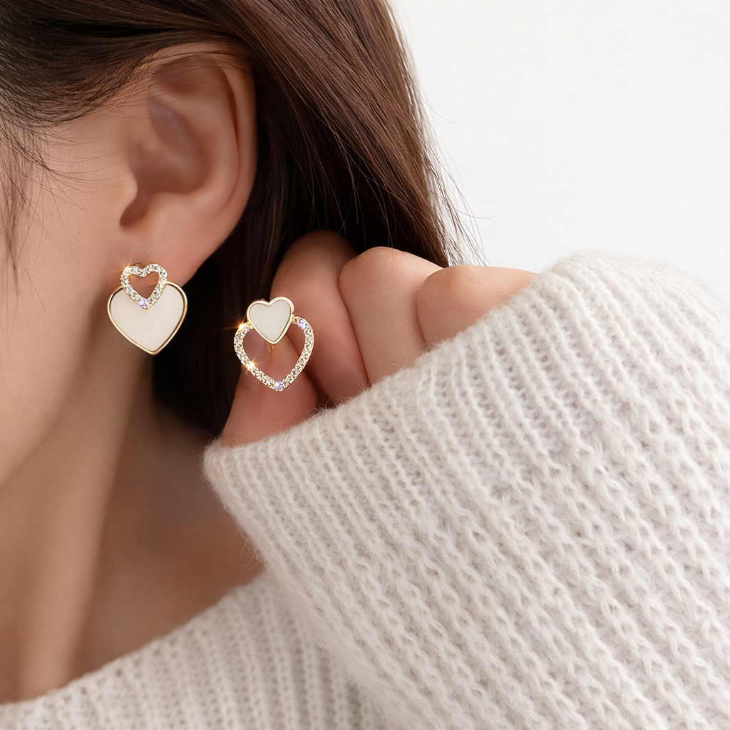 Серьги с подвесками, пусеты, эмаль