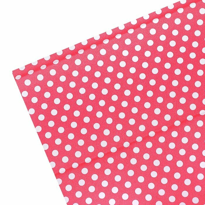 Папиросная бумага deVENTE "Тишью", Белый горошек на красном фоне, 50х70 см, 5 листов, 17 г/м2 (8114931)