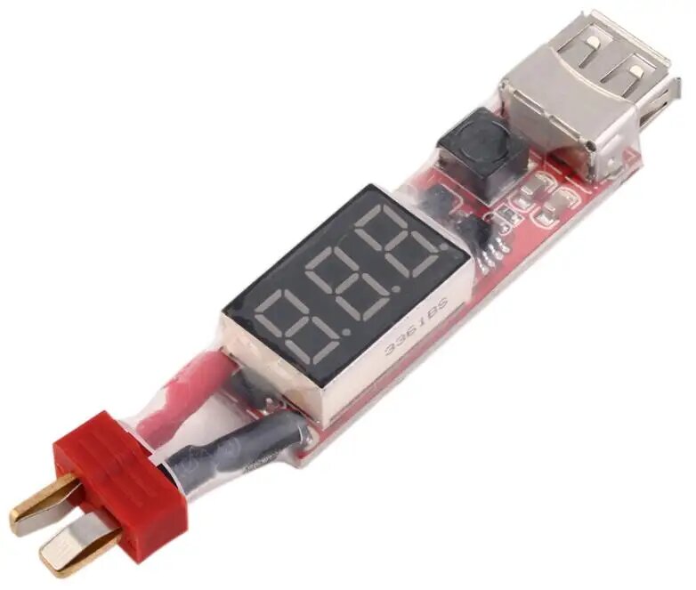 Вольтметр-зарядное устройство U-Angel-1988, T plug с LED