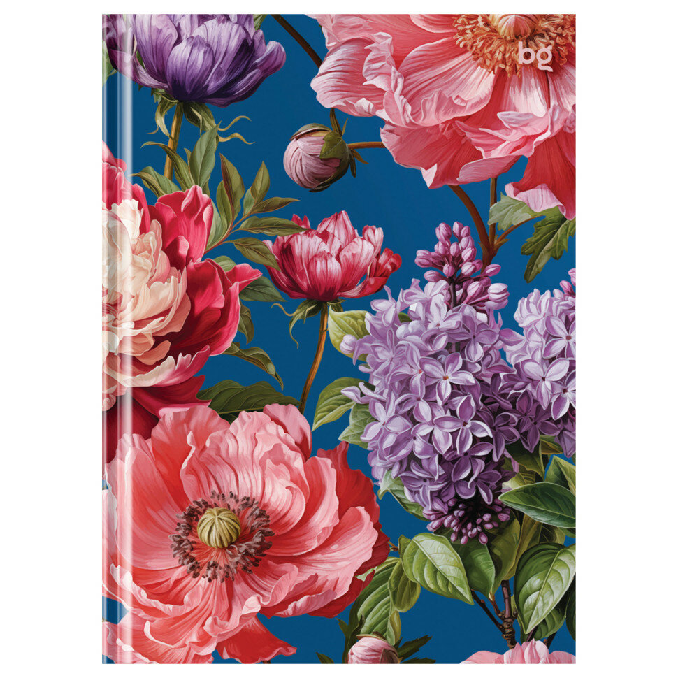 Бизнес-блокнот А6, 64л, BG "Flowers. Spring", глянцевая ламинация, 377902