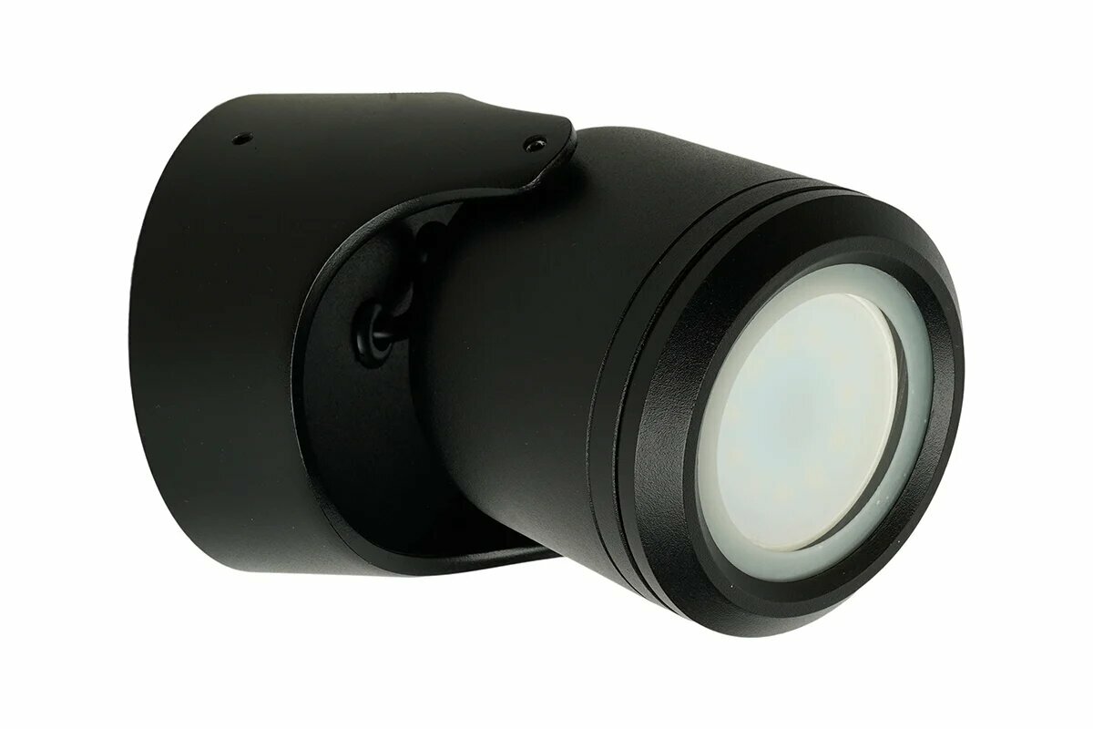 Светильник садово-парковый, на стену, GU10, 230V, черный Feron DH1501 51739