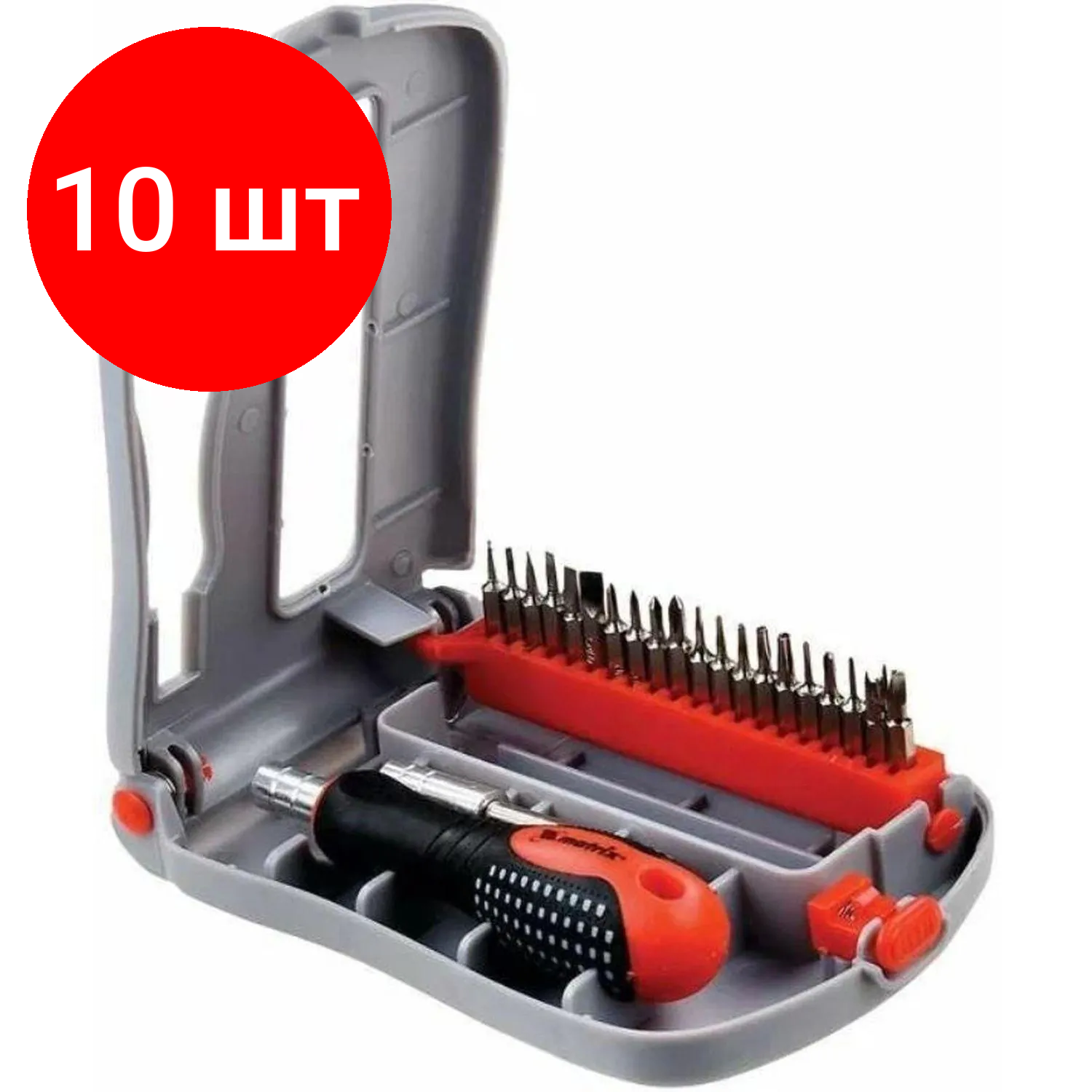 Комплект 10 штук, Отвертка для точных работ с насадками 22 предмета MATRIX 11584