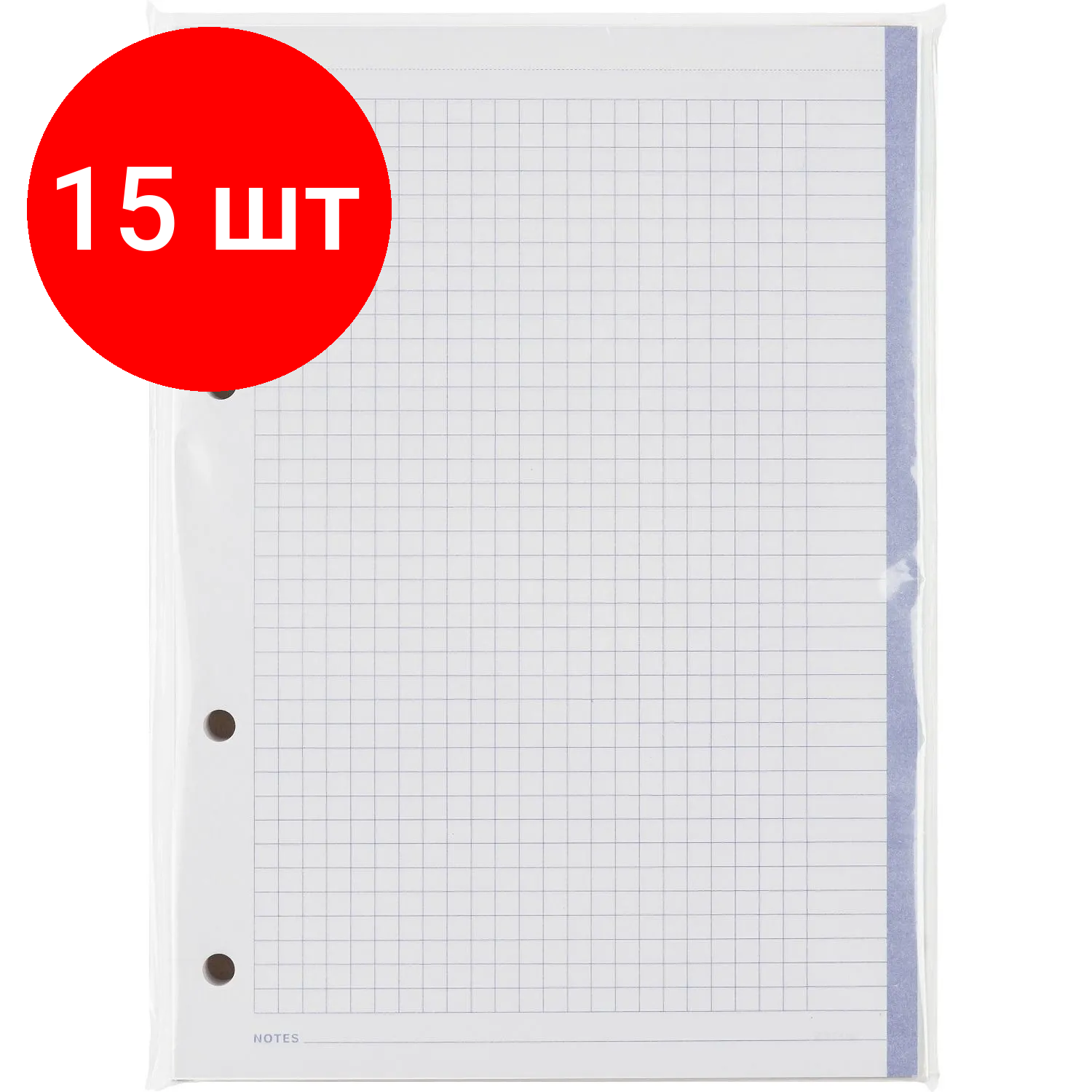 Комплект 15 штук, Сменный блок для тетрадей на кольцах, BeSmart А5 120л клетка Цветной N001d