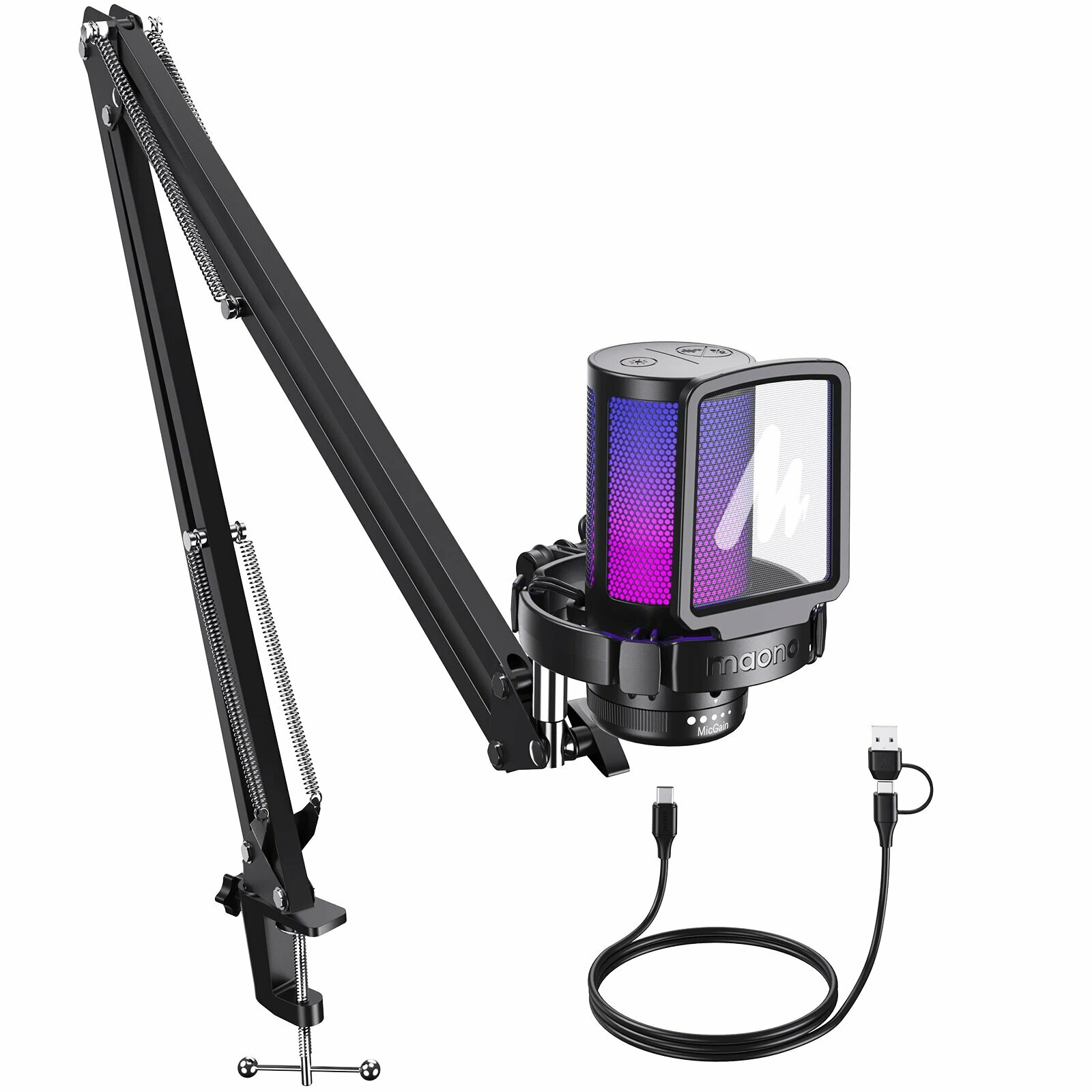 Maono DGM20S USB геймерский микрофон DGM20S-Black