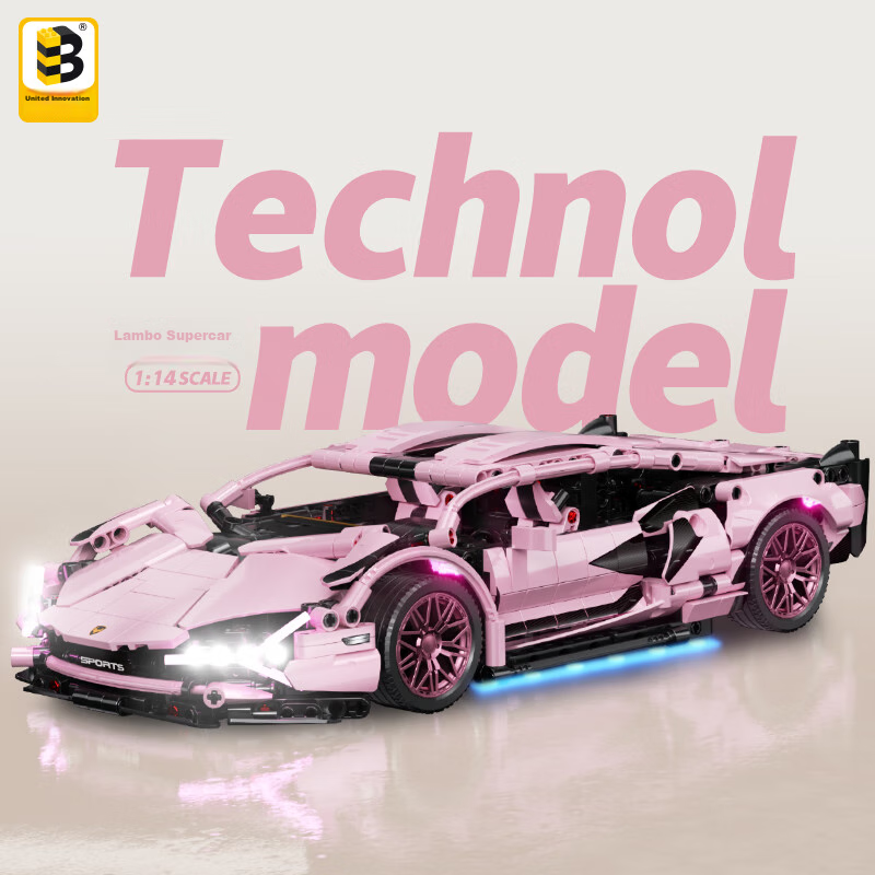 Конструктор United Innovation "Lamborghini Compatible", для мальчиков и девочек, пластик, 8-12 лет
