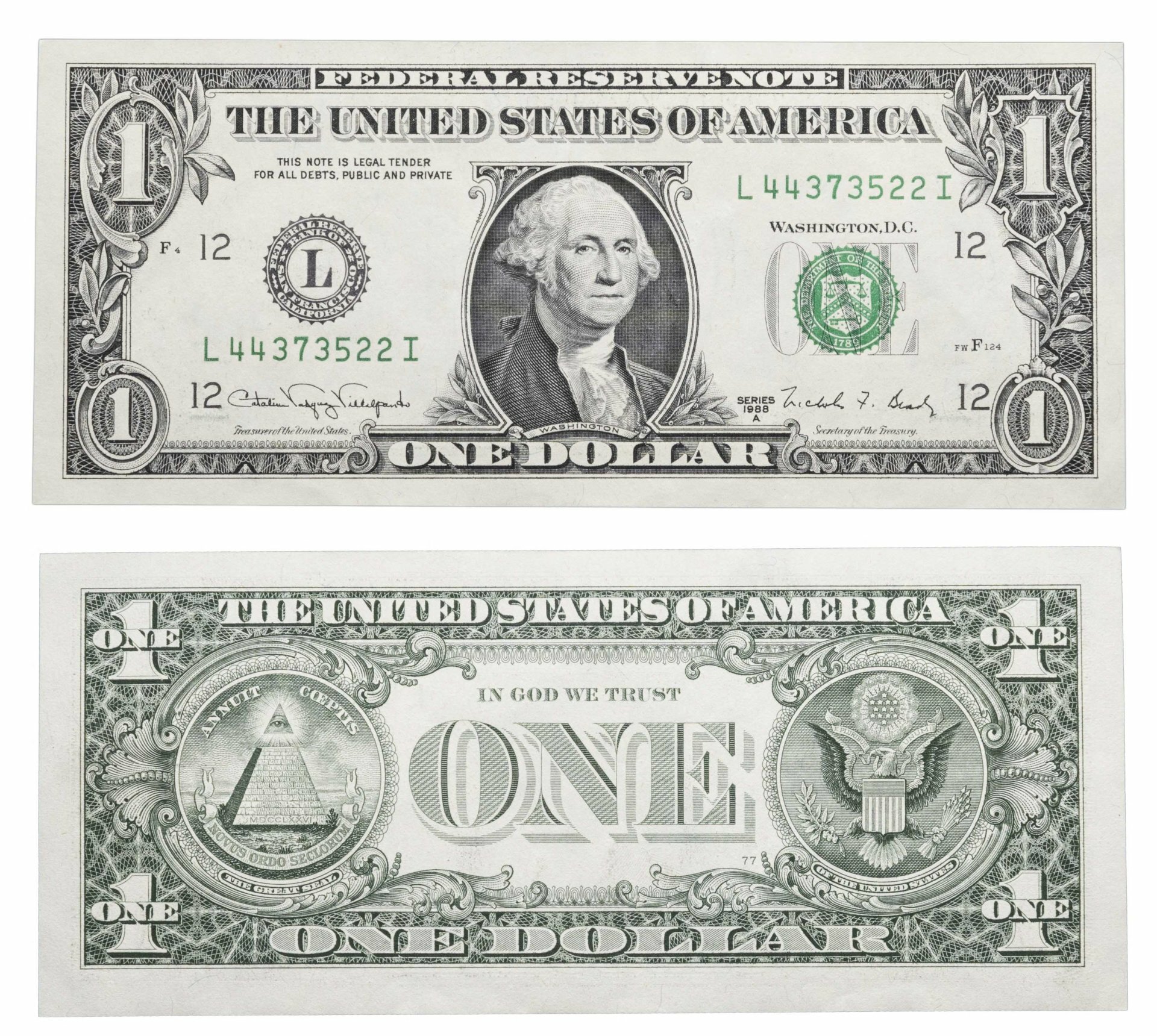 США 1 доллар 1988A Pick 480b L-Сан Франциско