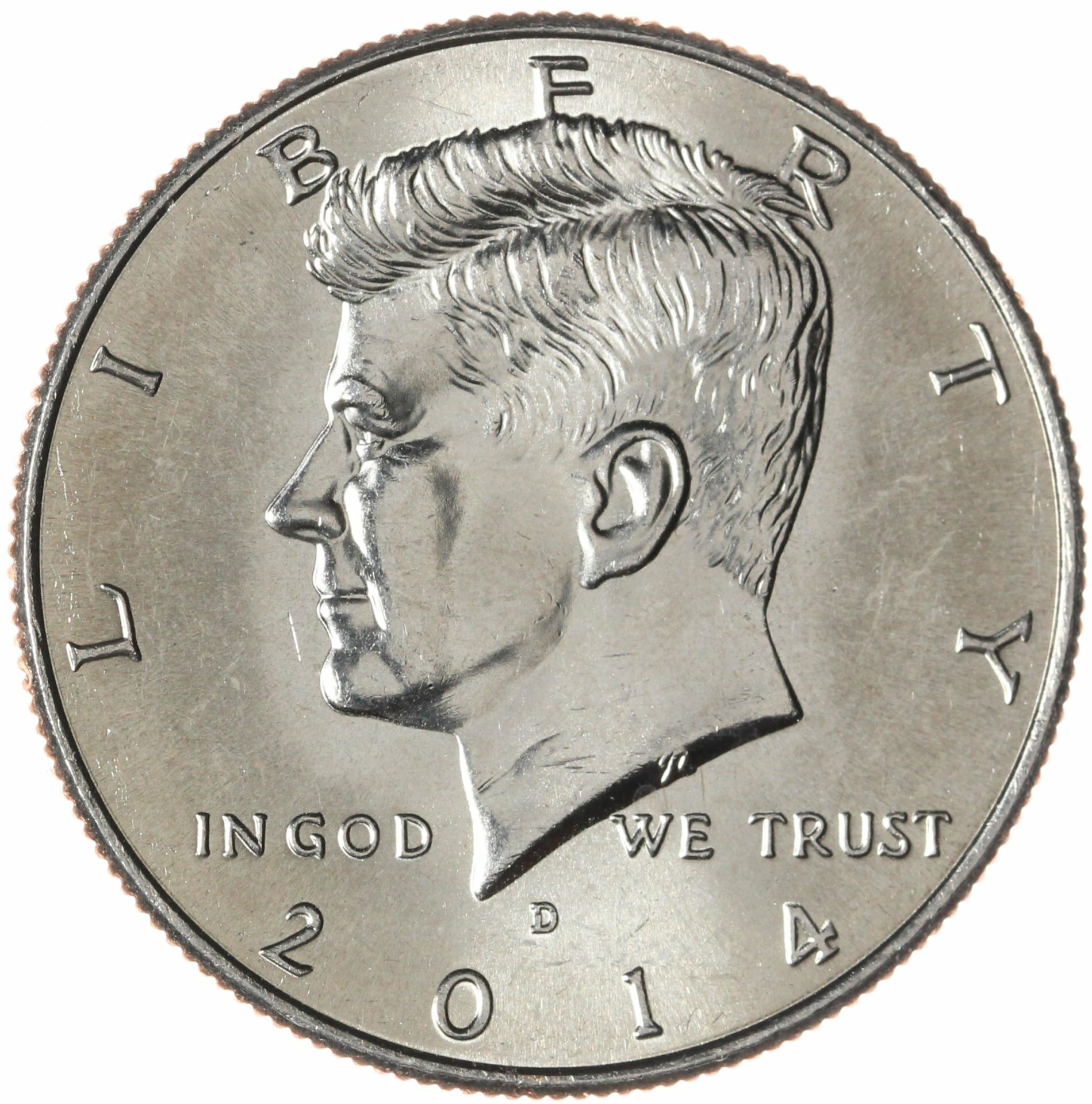 США 50 центов 1/2 доллара, half dollar 2014 P Kennedy Half Dollar знак монетного двора: "D" - Денвер, Медь, в сохранности UNC