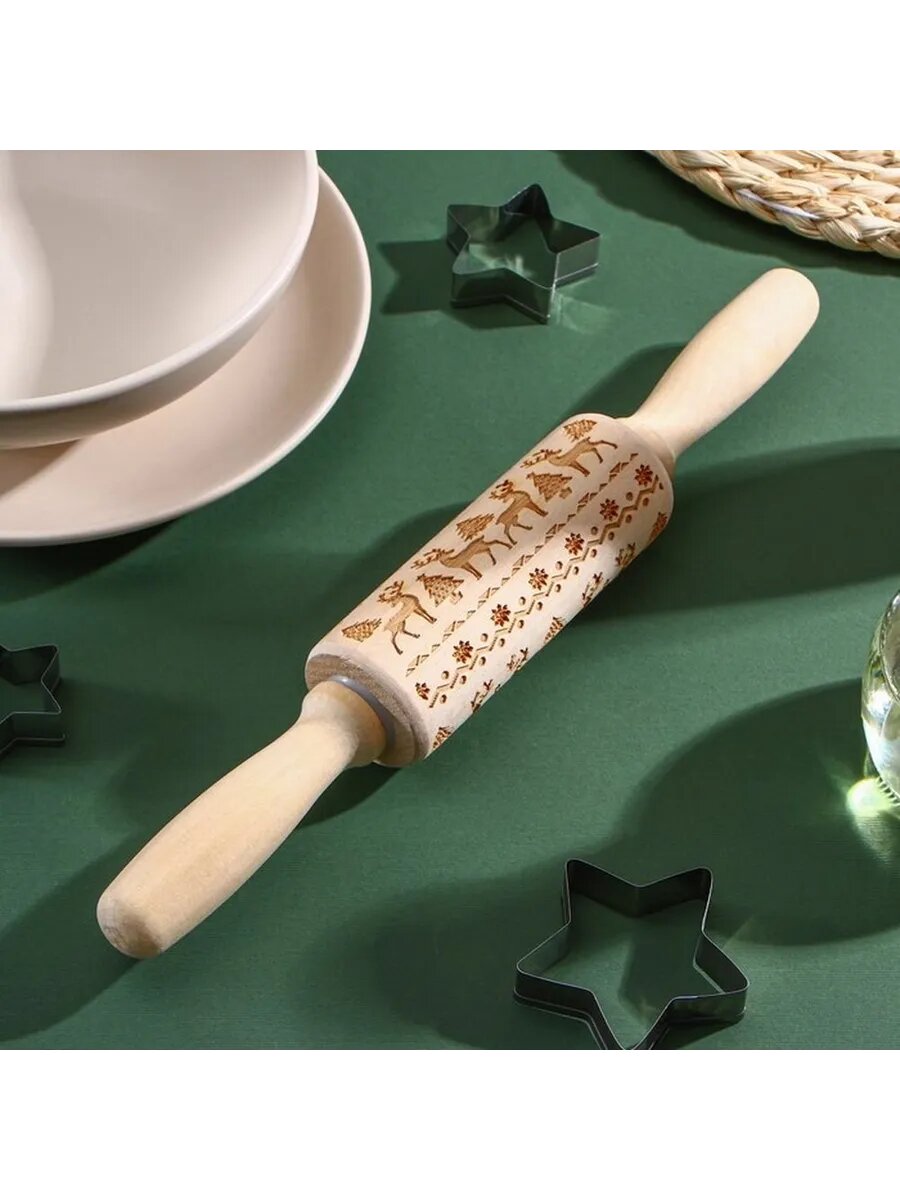 Фигурная вращающаяся скалка для теста