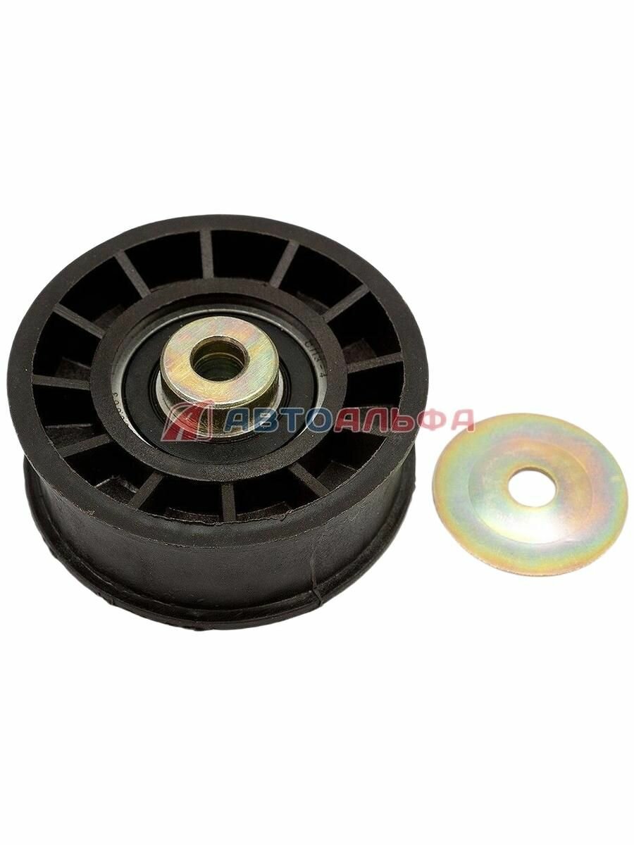 Ролик направляющий КАМАЗ Евро с буртиком (пластиковый)