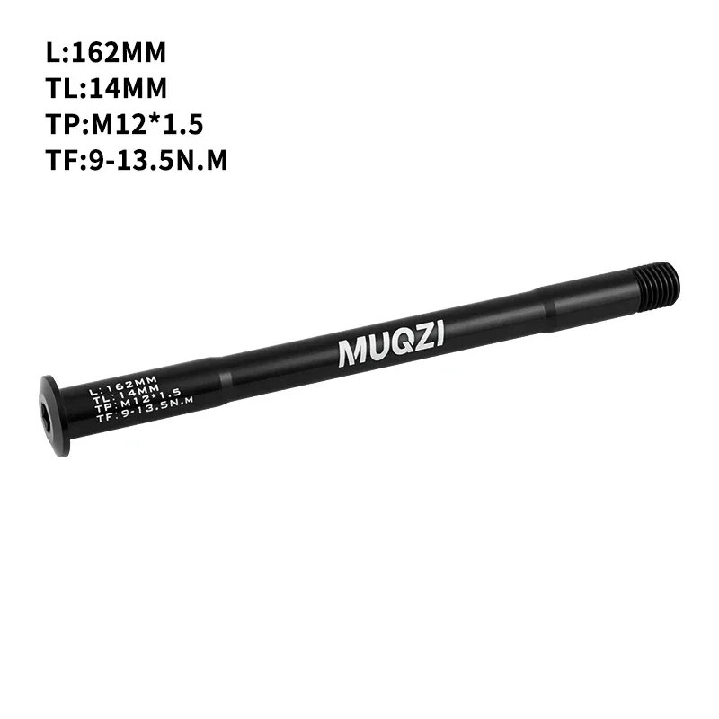 MUQZI Сквозная ось для горных велосипедов M12x1.5 черная 117-181 мм Черный, L162 M12x1.5 TL14