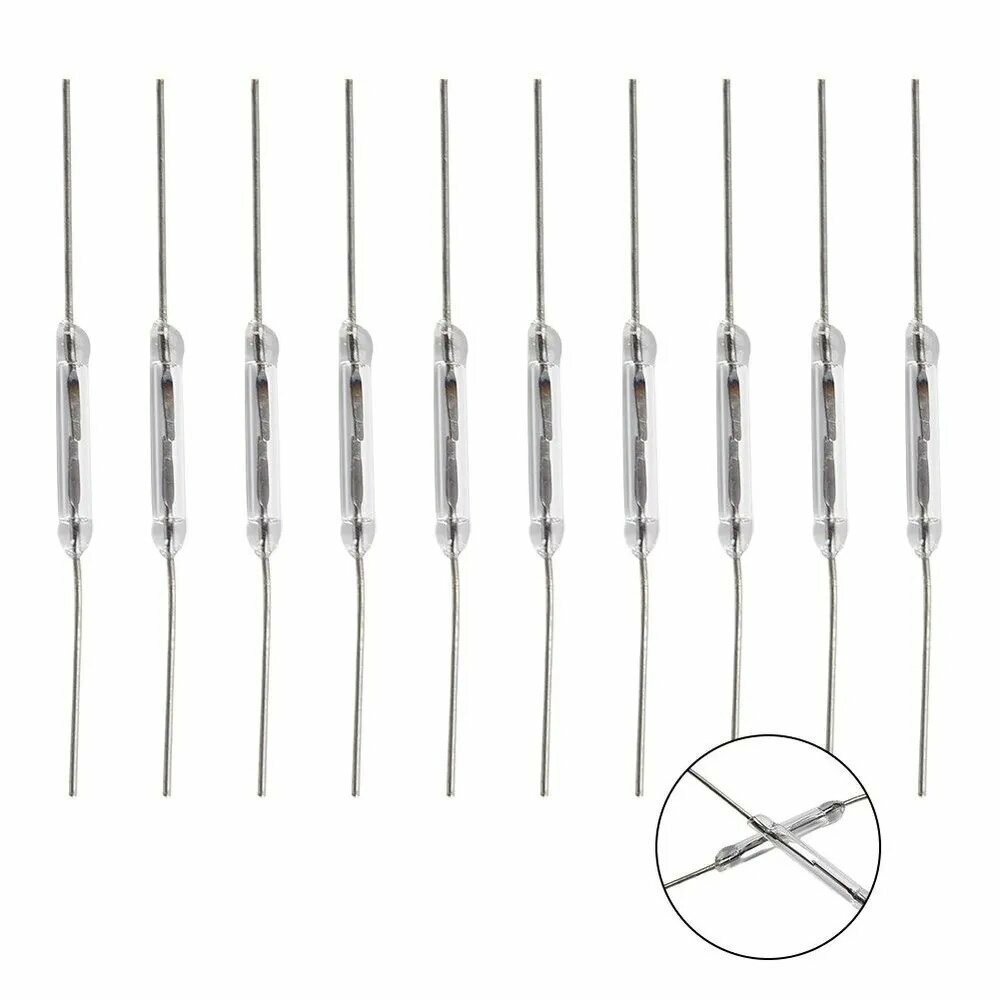 10ШТ Геркон Магнитный Переключатель 2 * 14 мм Нормально Открытый Индукционный Переключатель