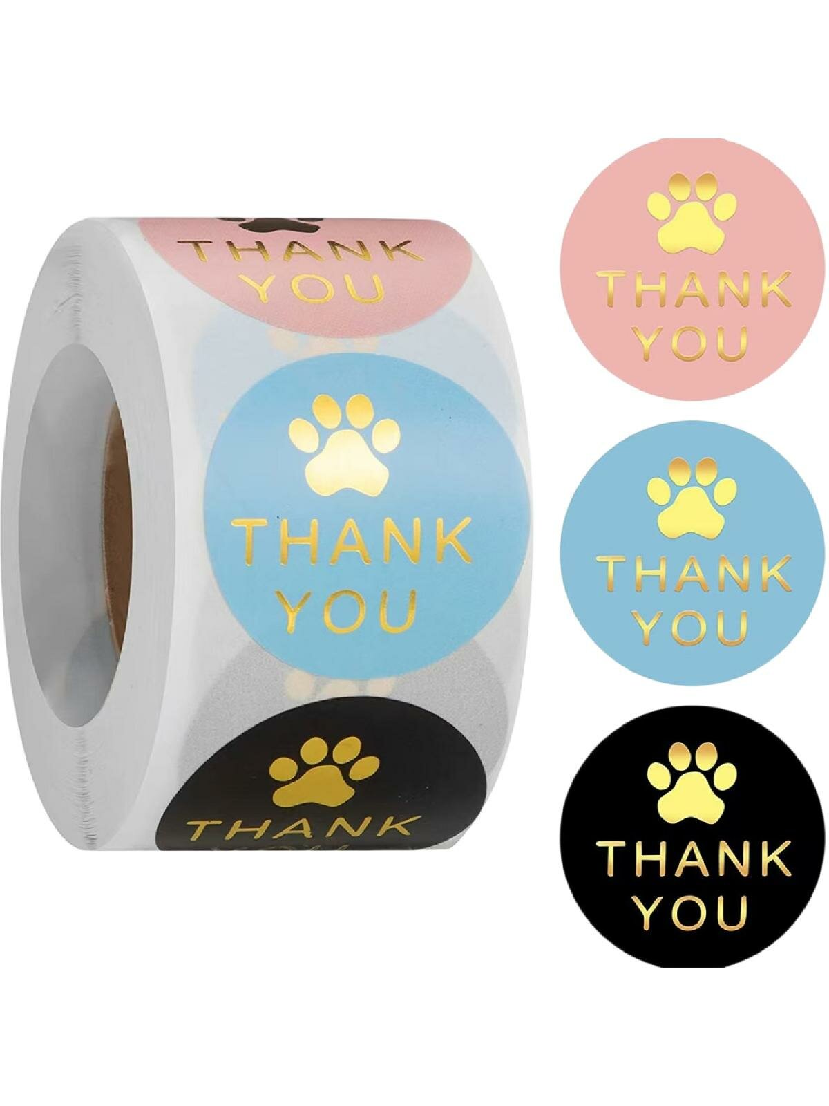 Наклейка с отпечатком лап собаки Декоративная наклейка Этикетки с благодарностью Наклейка на конверт