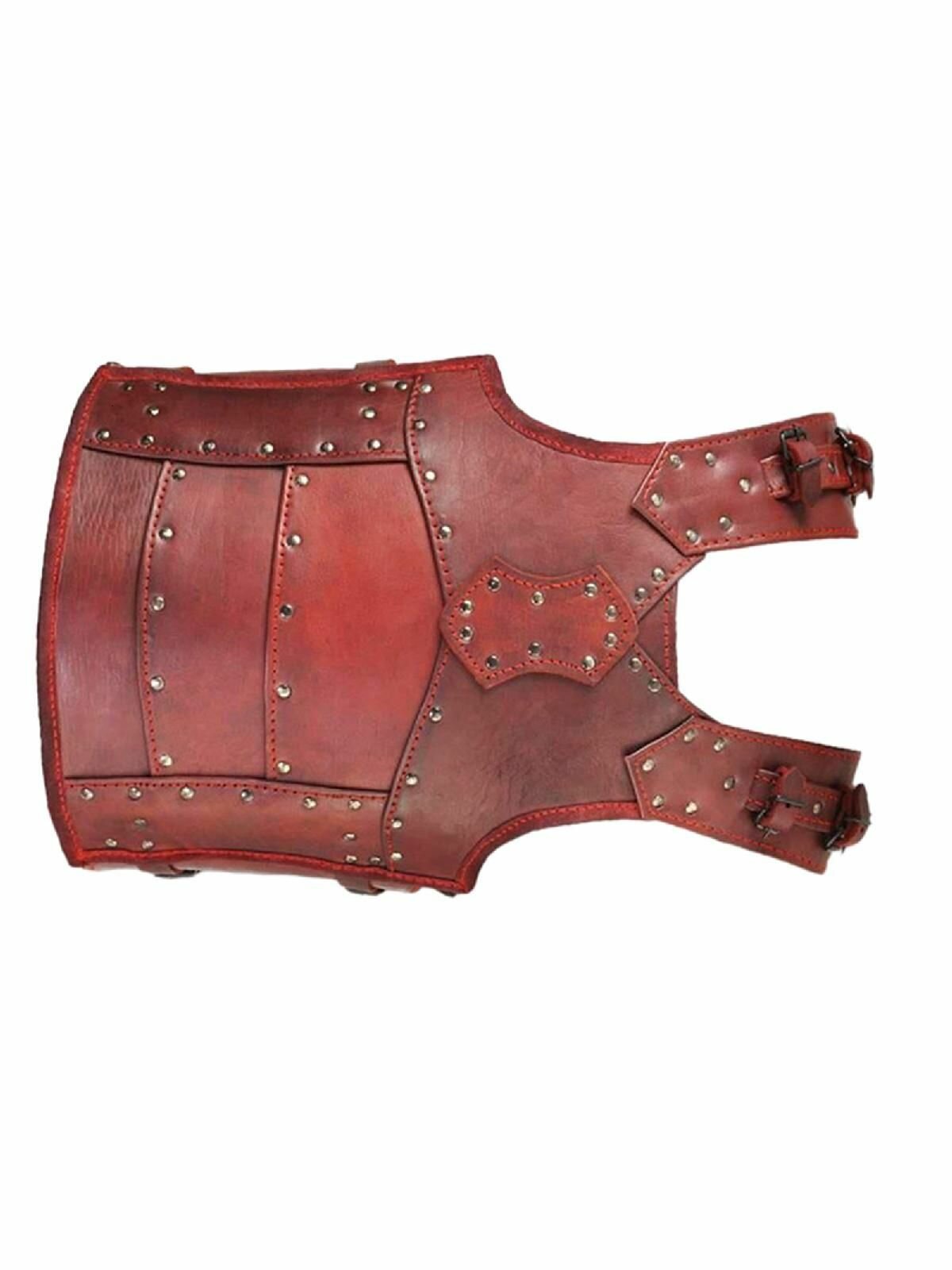 Мужской средневековый костюм с нагрудным щитом и наплечниками, Оранжевый