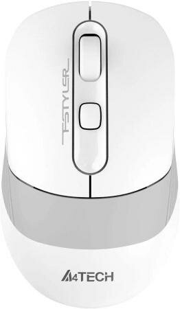 Мышь A4Tech Fstyler FB10CS белый/серый оптическая (2000dpi) silent беспроводная BT/Radio USB (4but)