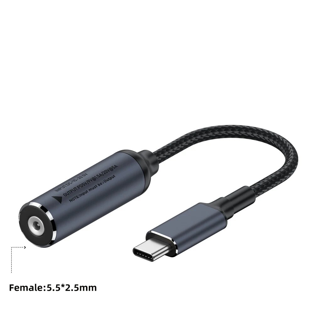 USB-C - 5.5*2.5 мм адаптер для наушников