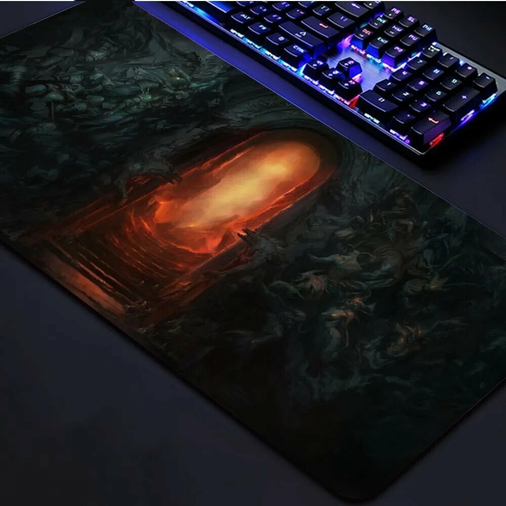 Diablo Коврик для мыши, XXL, коричнево-красный, черный