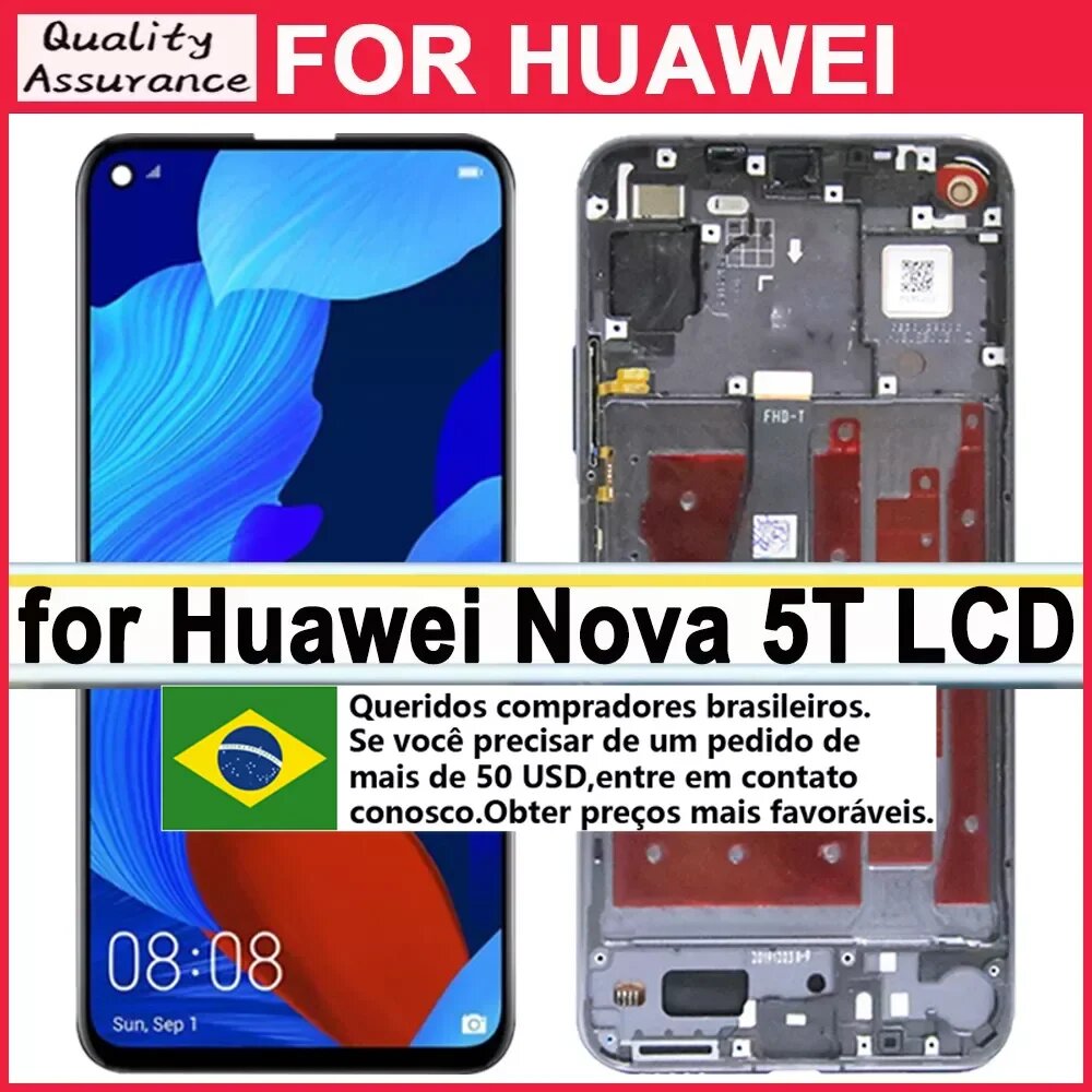 Дисплей Huawei Nova 5T 6.26" Blue With Frame