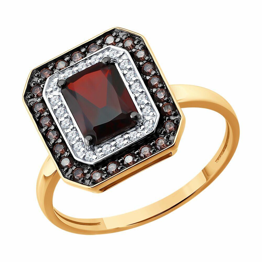 Кольцо, красное золото, 585 проба