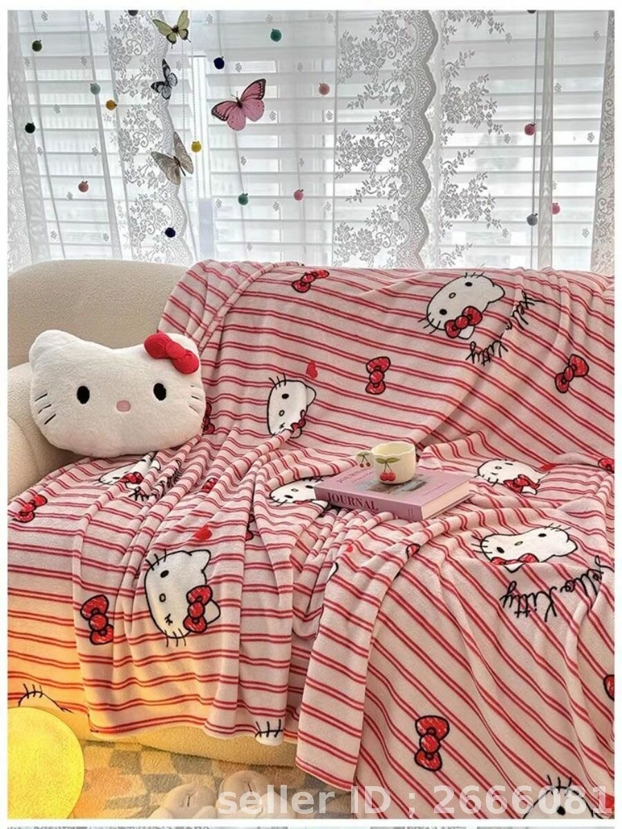 Эксклюзивный плед шаль hello ketty представлен размерами 150x200 100x150 200x230
