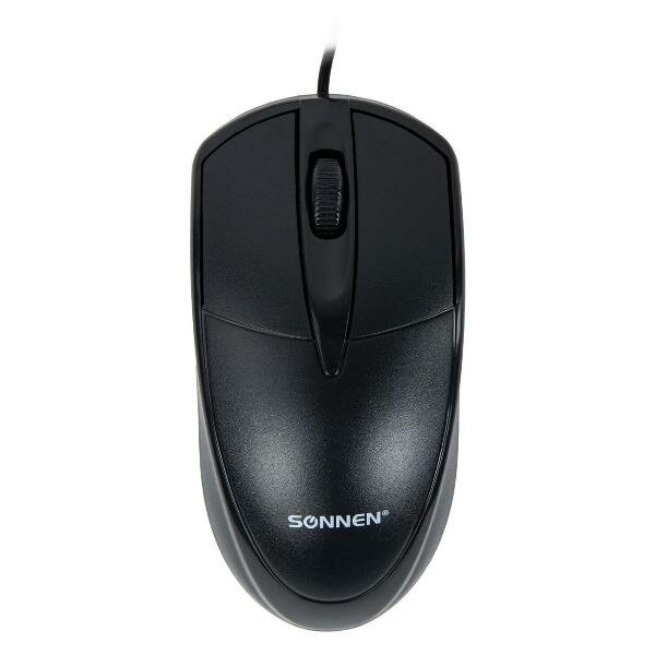 Мышь проводная Sonnen B61, USB, 1000 dpi
