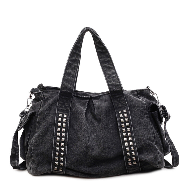 2026 Корейская версия модной универсальной дизайнерской джинсовой сумки, ленивый повседневный кроссбоди, большая вместимость, сумка для поездок на работу