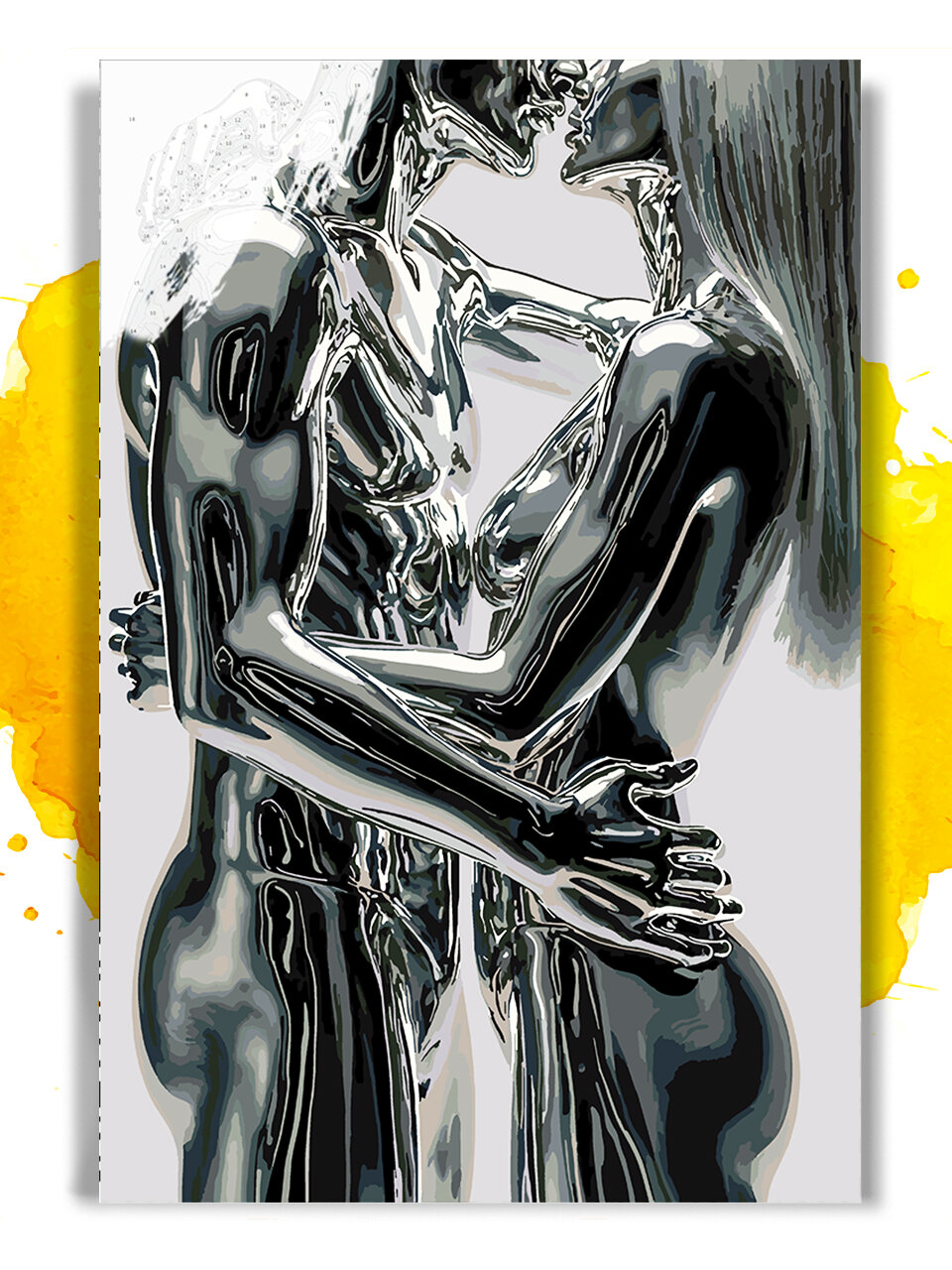 Картина по номерам на холсте Chromed lovers, 40 х 60 см