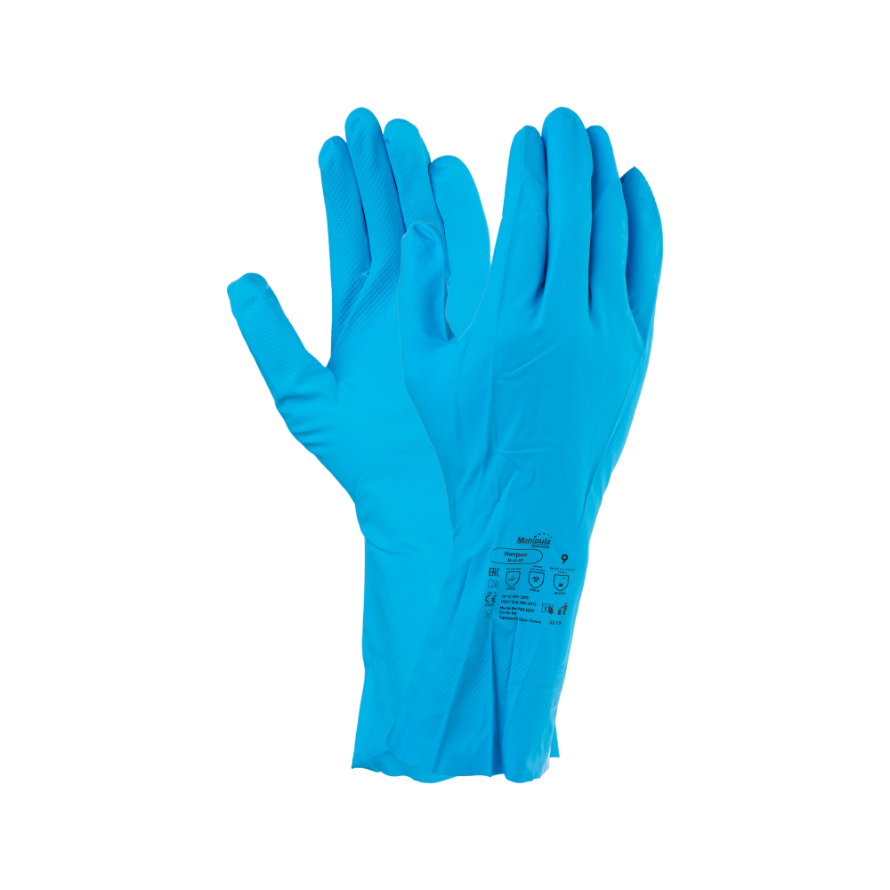 Перчатки Manipula Нитрон CG-921 (N-U-07), нитрил, многоразовые, р-р 8