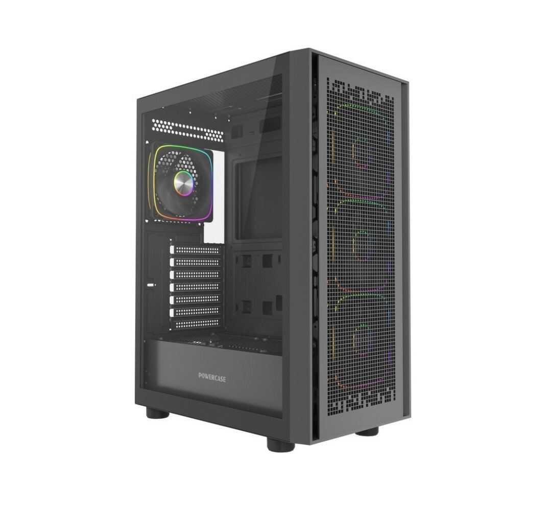 Компьютерный корпус Powercase ByteFlow V2, чёрный (CBFB-A4-V2)