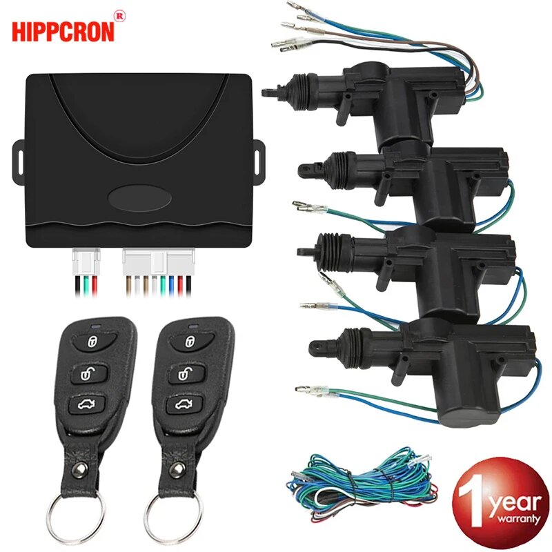 Hippcron автомобильный замок дверной пульт дистанционного управления бесключевая Система доступа набор блокировки с 4 приводом дверного замка Универсальный 12 В