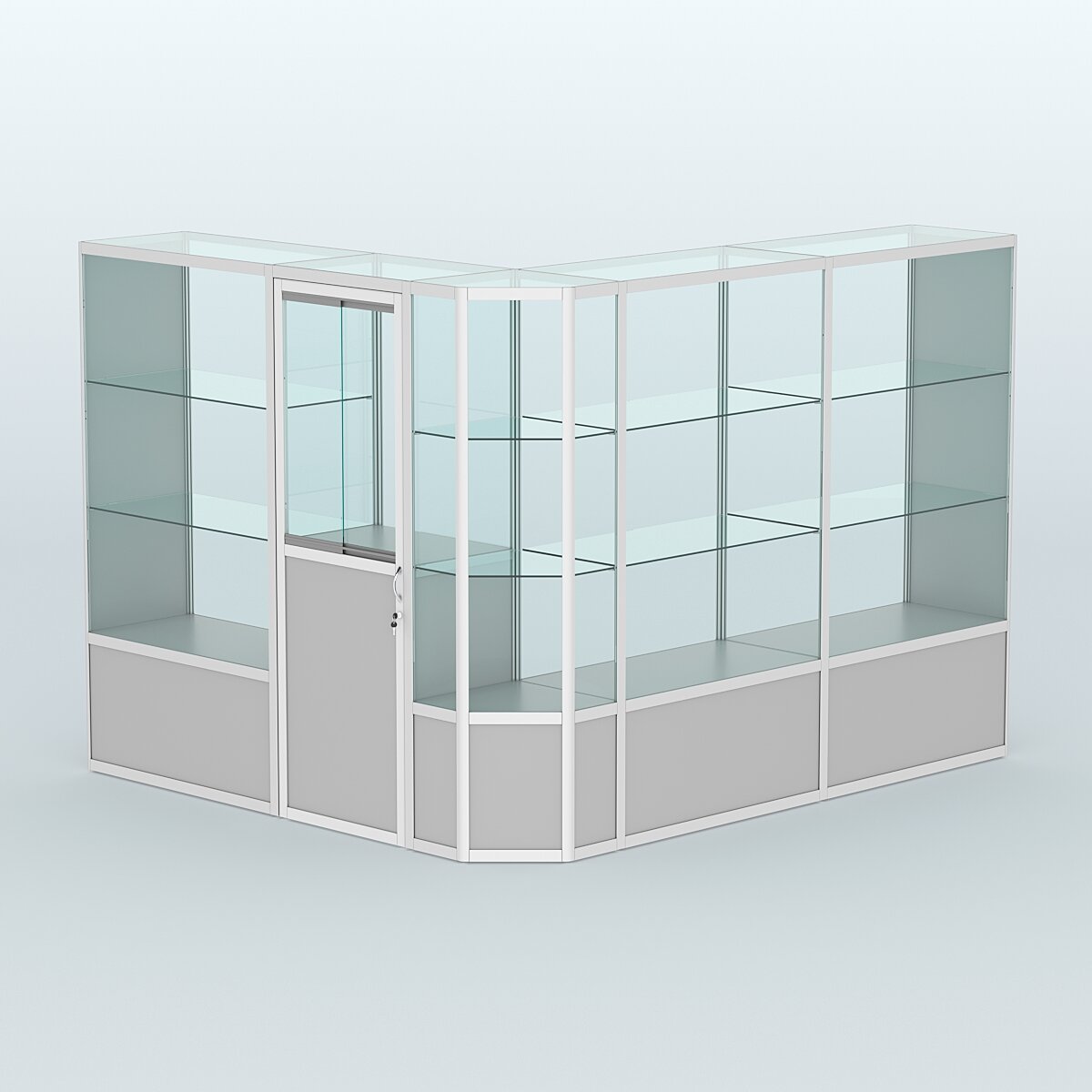 Павильон из профиля угловой №3б (5,5 кв. м), Серый