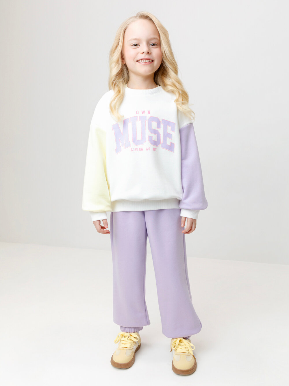 Брюки спортивные трикотажные детские джоггеры, натуральный хлопок