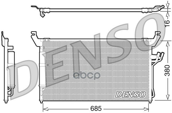 Радиатор кондиционера Infiniti FX 3.5-4.5 03- Denso арт. DCN46013