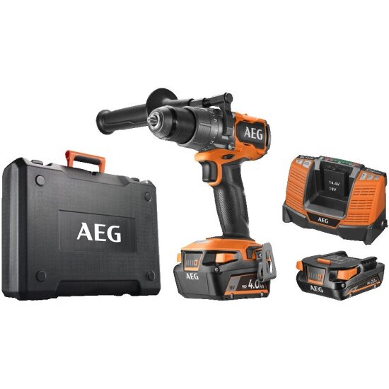 Бесщеточная аккумуляторная ударная дрель-шуруповерт Aeg 18В BSB18C3BL-X02C 4935478937