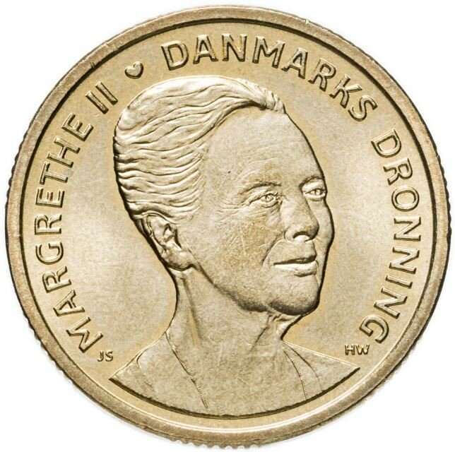 Дания 20 крон 2015 г 75 лет королеве Маргрете II