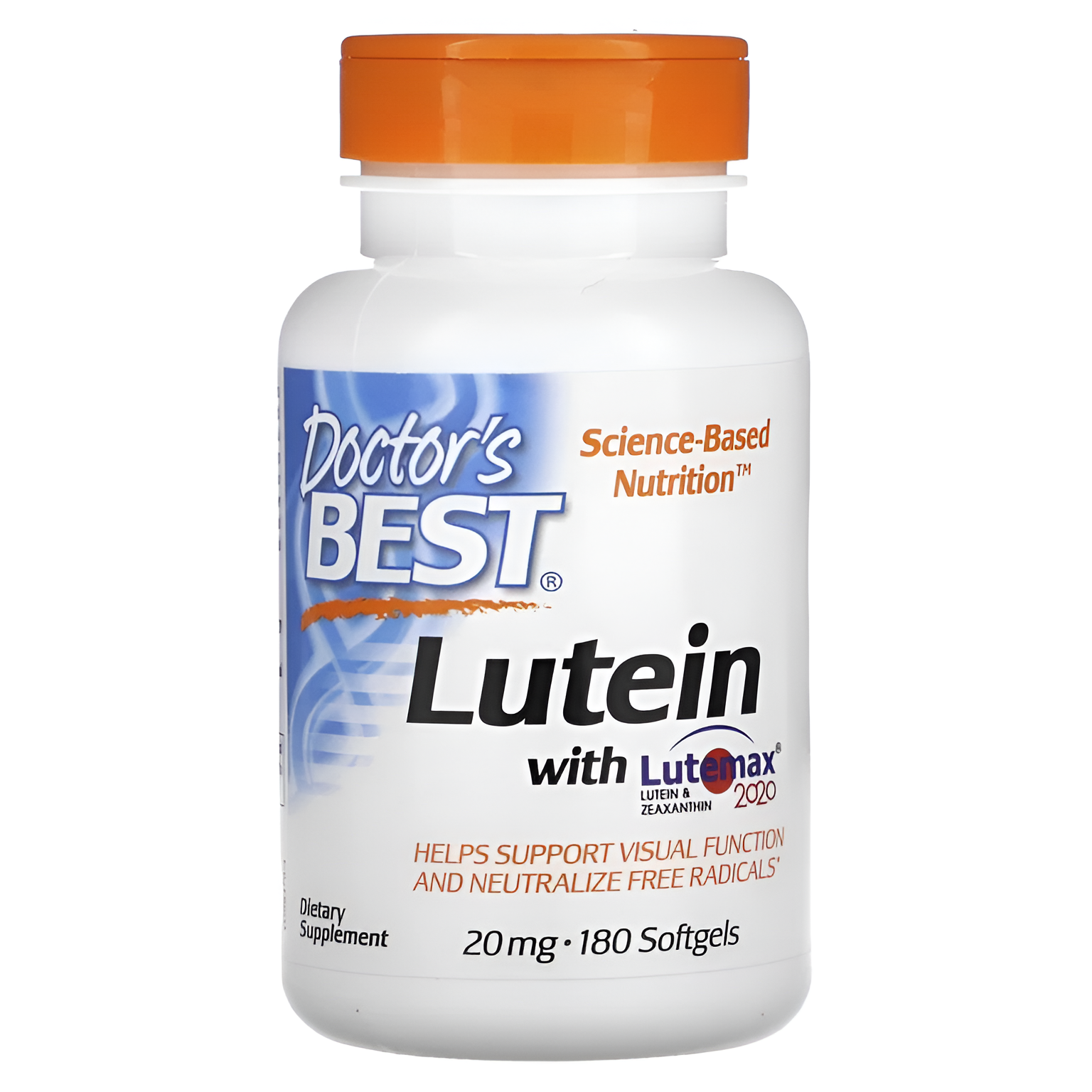 Doctor's Best, Lutein with Lutemax 2020 (лютеин с Lutemax 2020), 20 mg, 180 Softgels