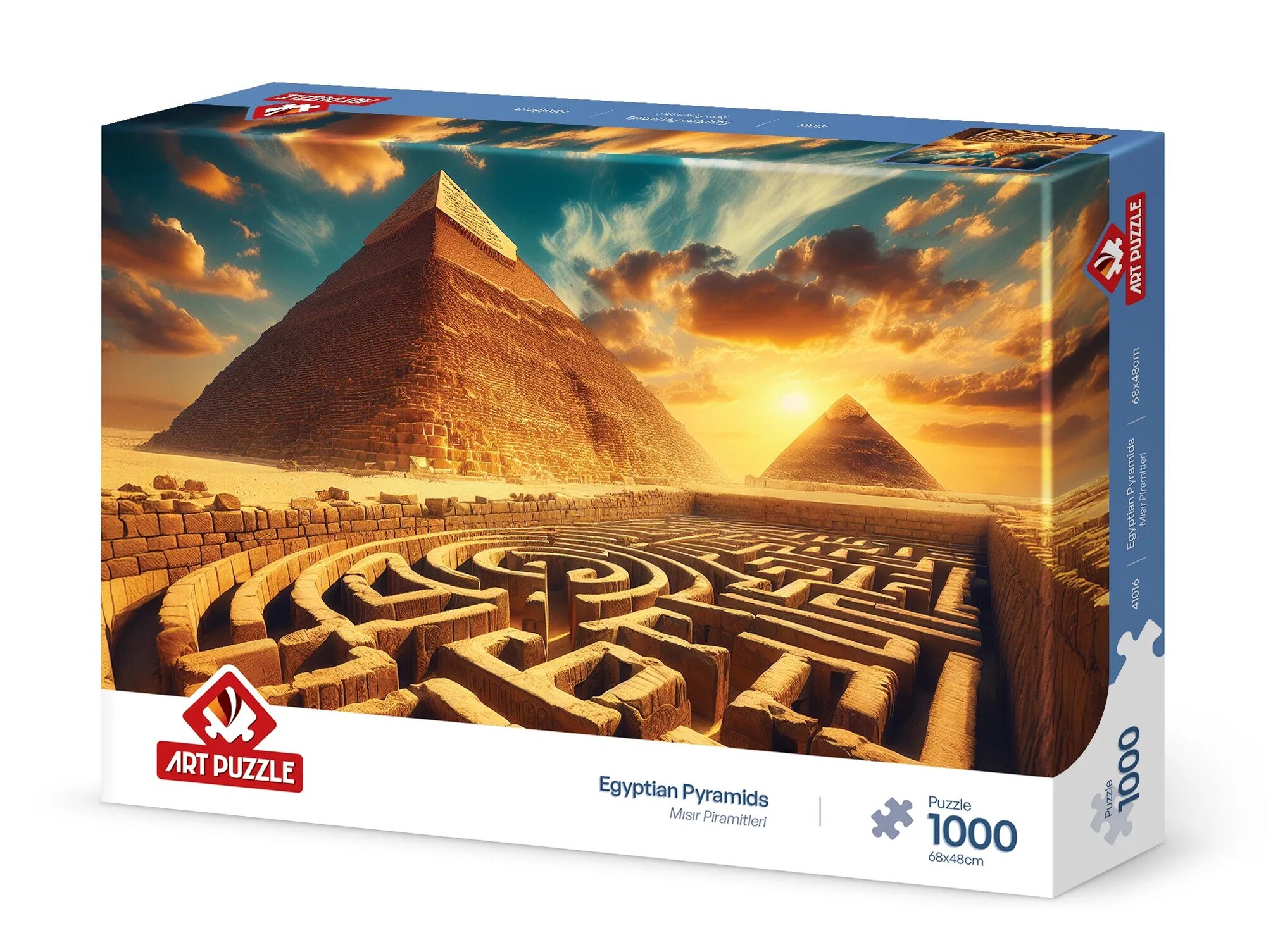 Пазл для взрослых Art Puzzle 1000 деталей, элементов: Египетские пирамиды
