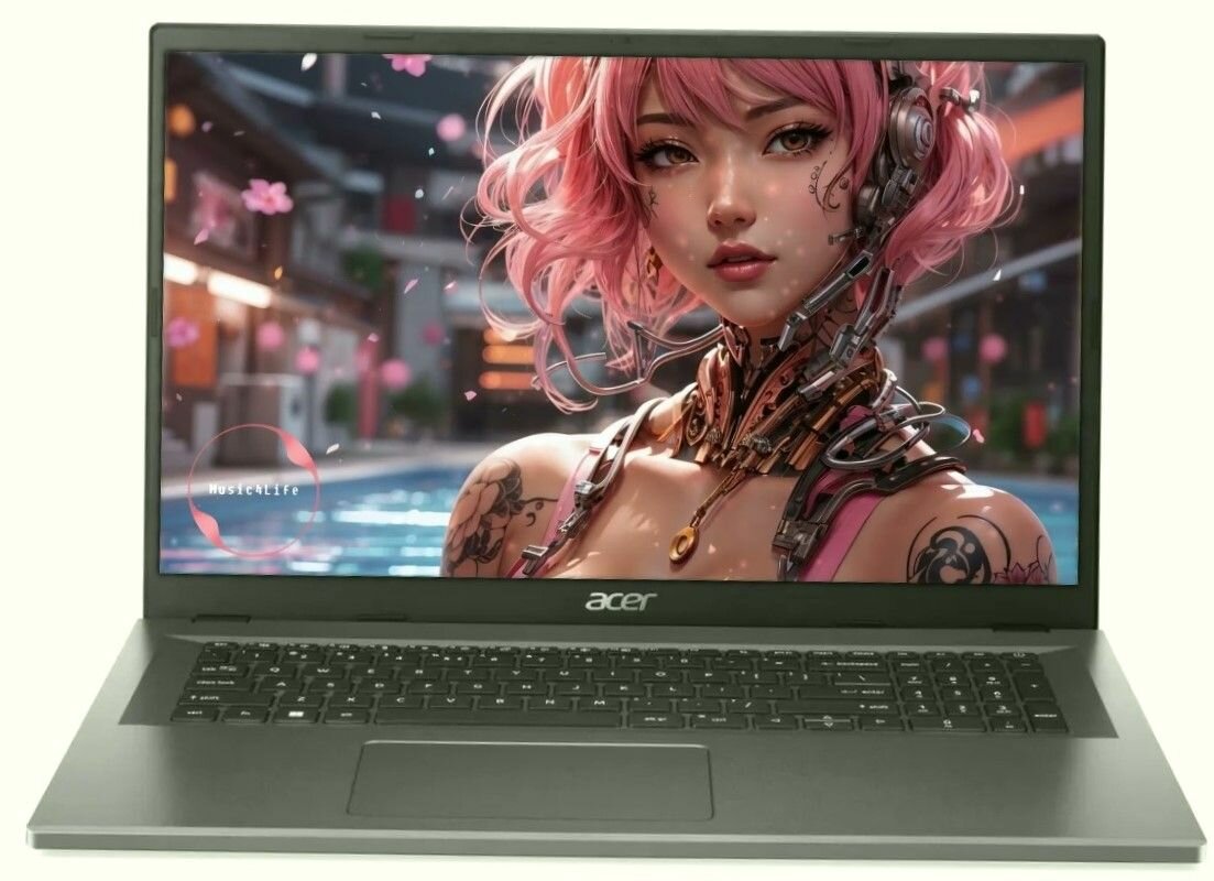 Ноутбук Acer Intel N-Series 3,1ГГц 4 ядер. 17,3' 1920x1080 Intel UHD Graphics Xe 24EUs Windows 11 Pro Русская раскладка