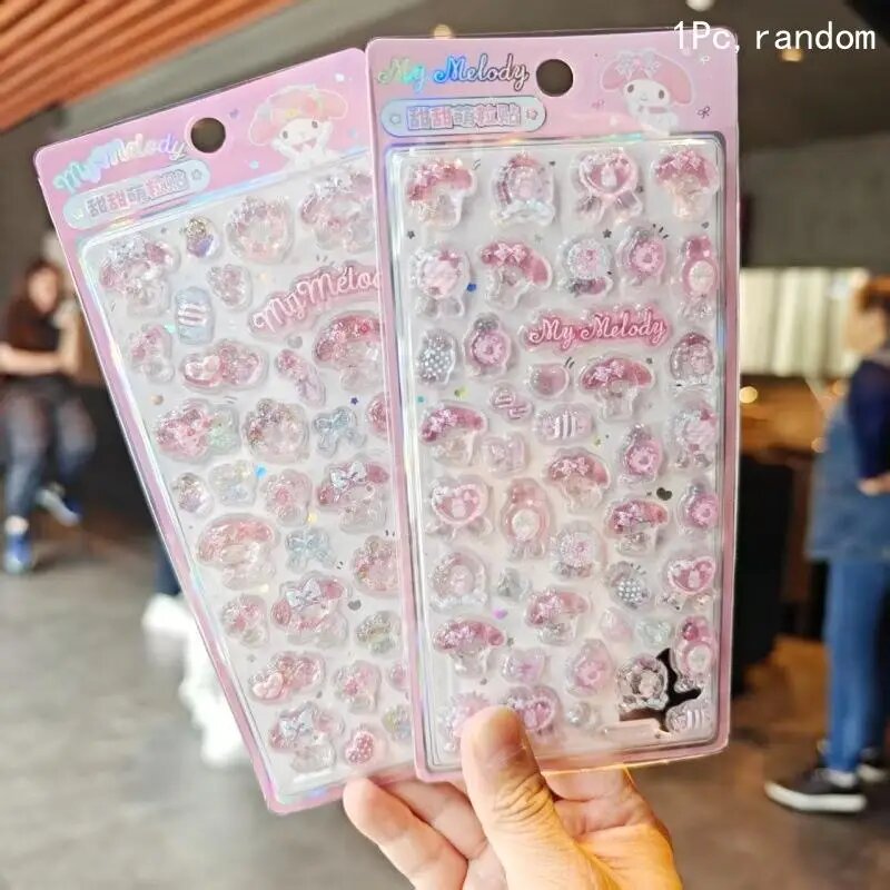 Sanrio Hello Kitty My Melody 3D наклейка A2