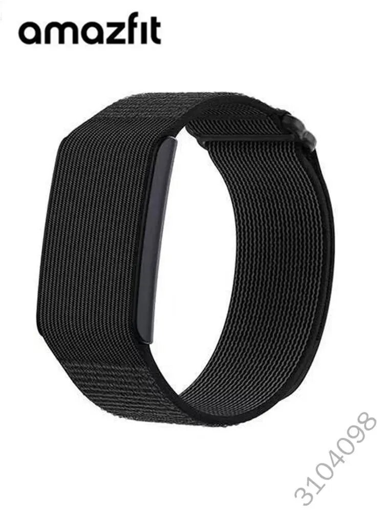 Amazfit Helio strapL Black fitness bracelet textile strap, Black.