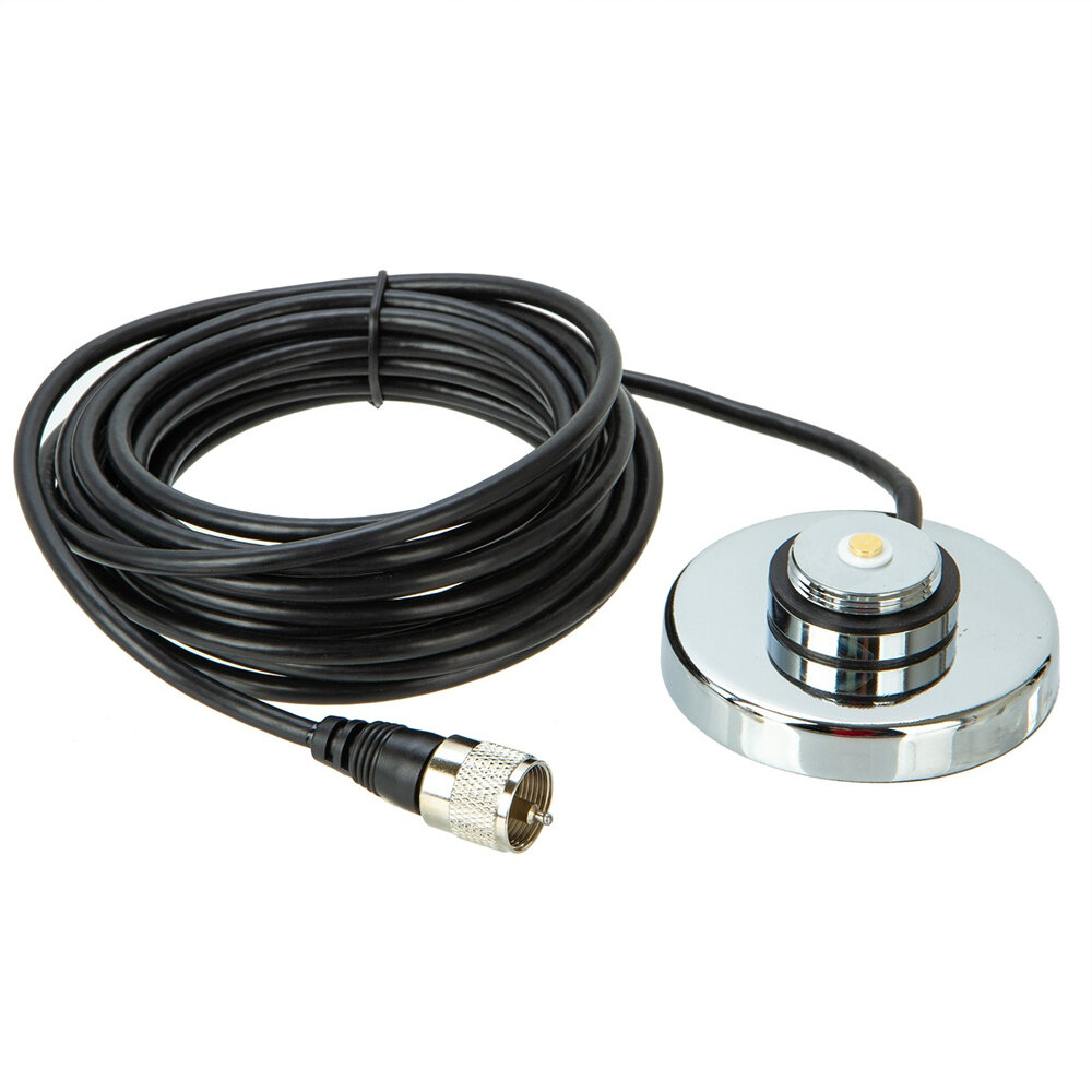 NB-70 Silvery 7CM NMO Mount Magnetic Base With 5M PL-259 RG-58 Coaxial Cable For QYT TYT Car Mobile Radio Antenna Mount
